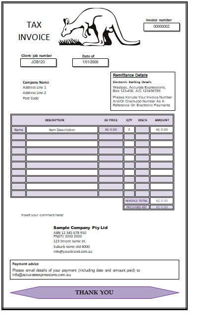 Australia Tax Invoice Templates 25 Free Printable Designs All 