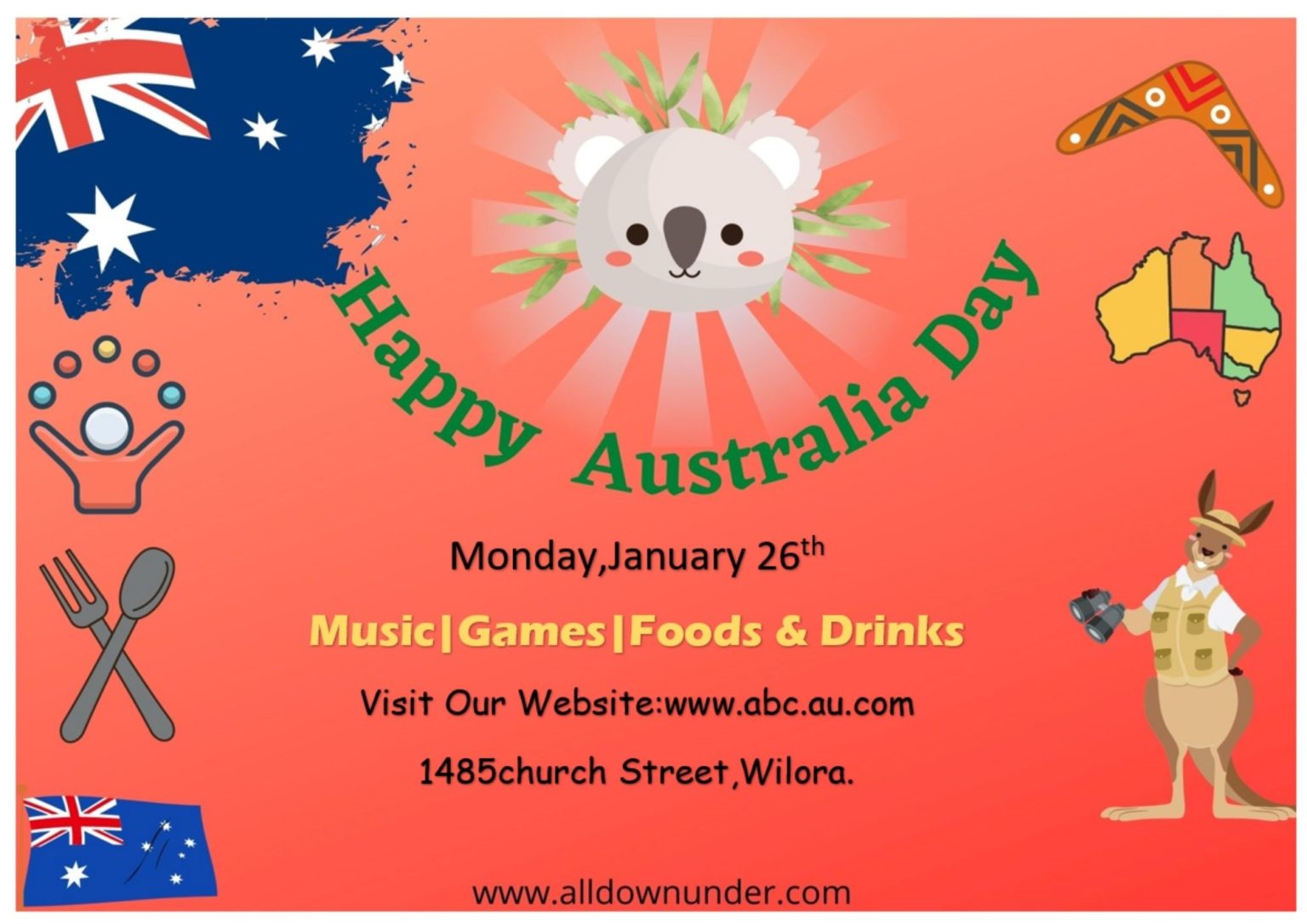 Australia Day Invitation Template (Unique Designs + Free to Download)