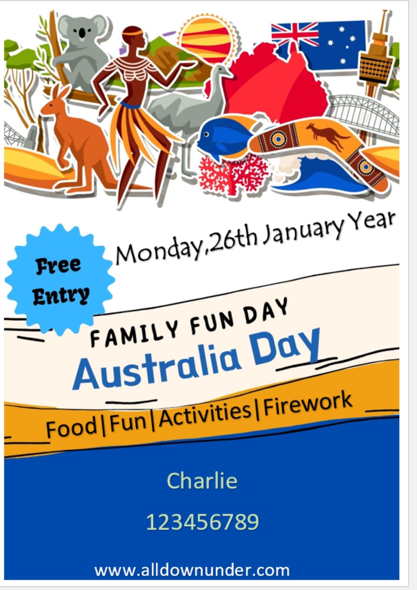 Australia Day Invitation Template (Unique Designs + Free to Download)